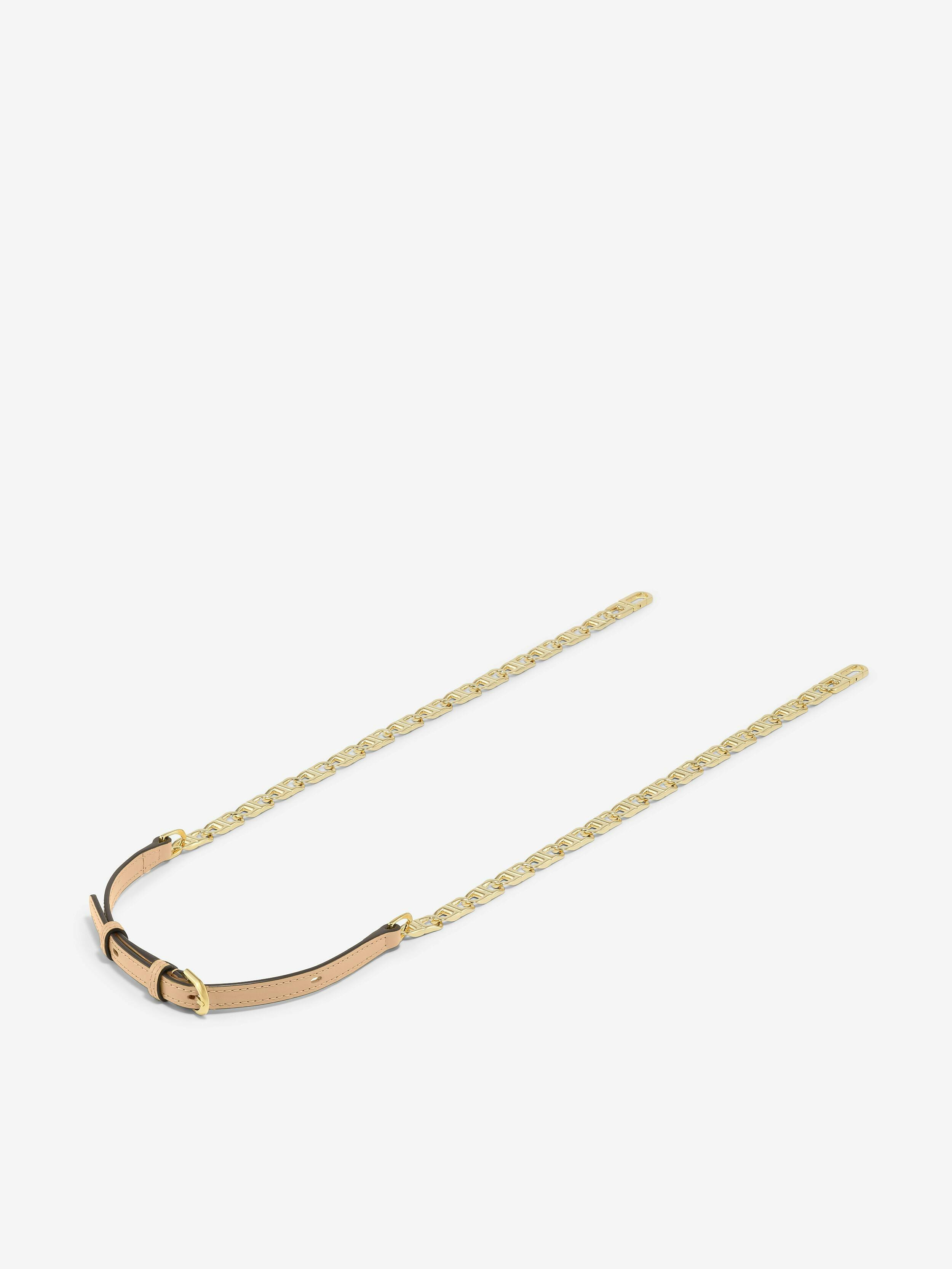 Adjustable Long D Chain Strap Tender Beige